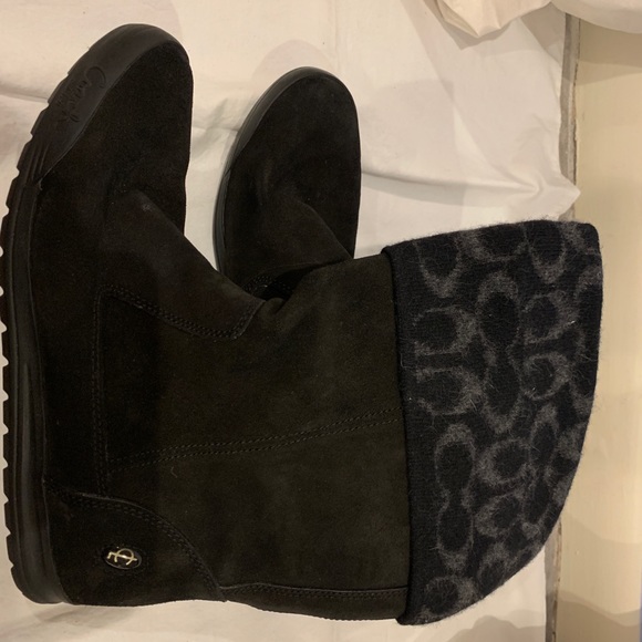 Coach | Shoes | Coach Black Winter Boots Weatherproofed | Poshmark
